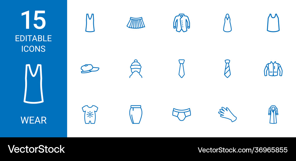 Wear icons Royalty Free Vector Image - VectorStock