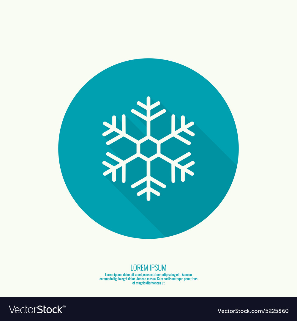Button with snowflake Royalty Free Vector Image