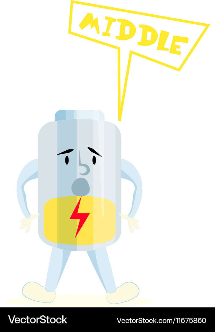 Cartoon battery charge Royalty Free Vector Image