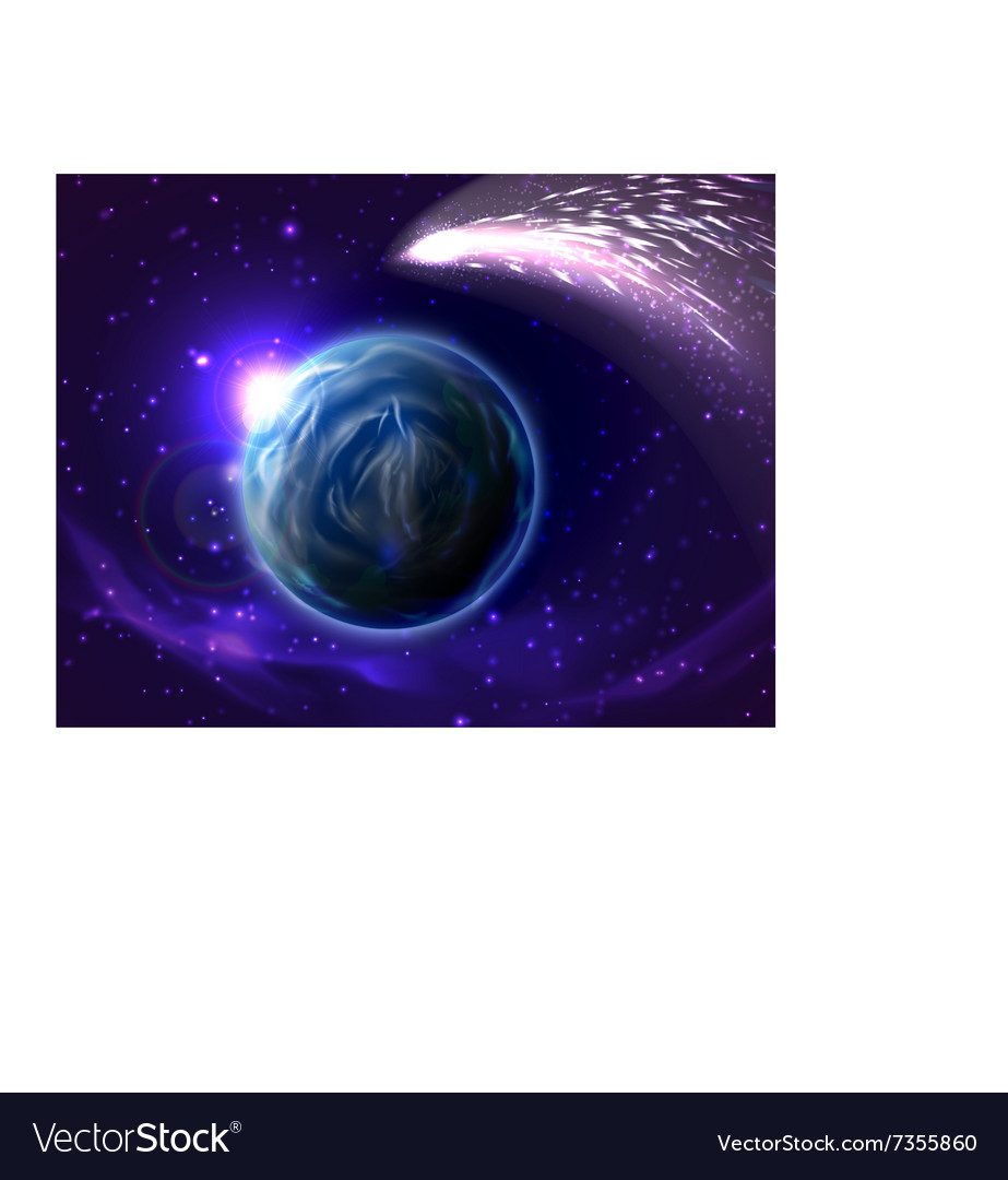 Comet background Royalty Free Vector Image - VectorStock