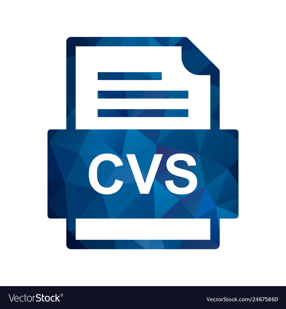 Cvs file document icon Royalty Free Vector Image
