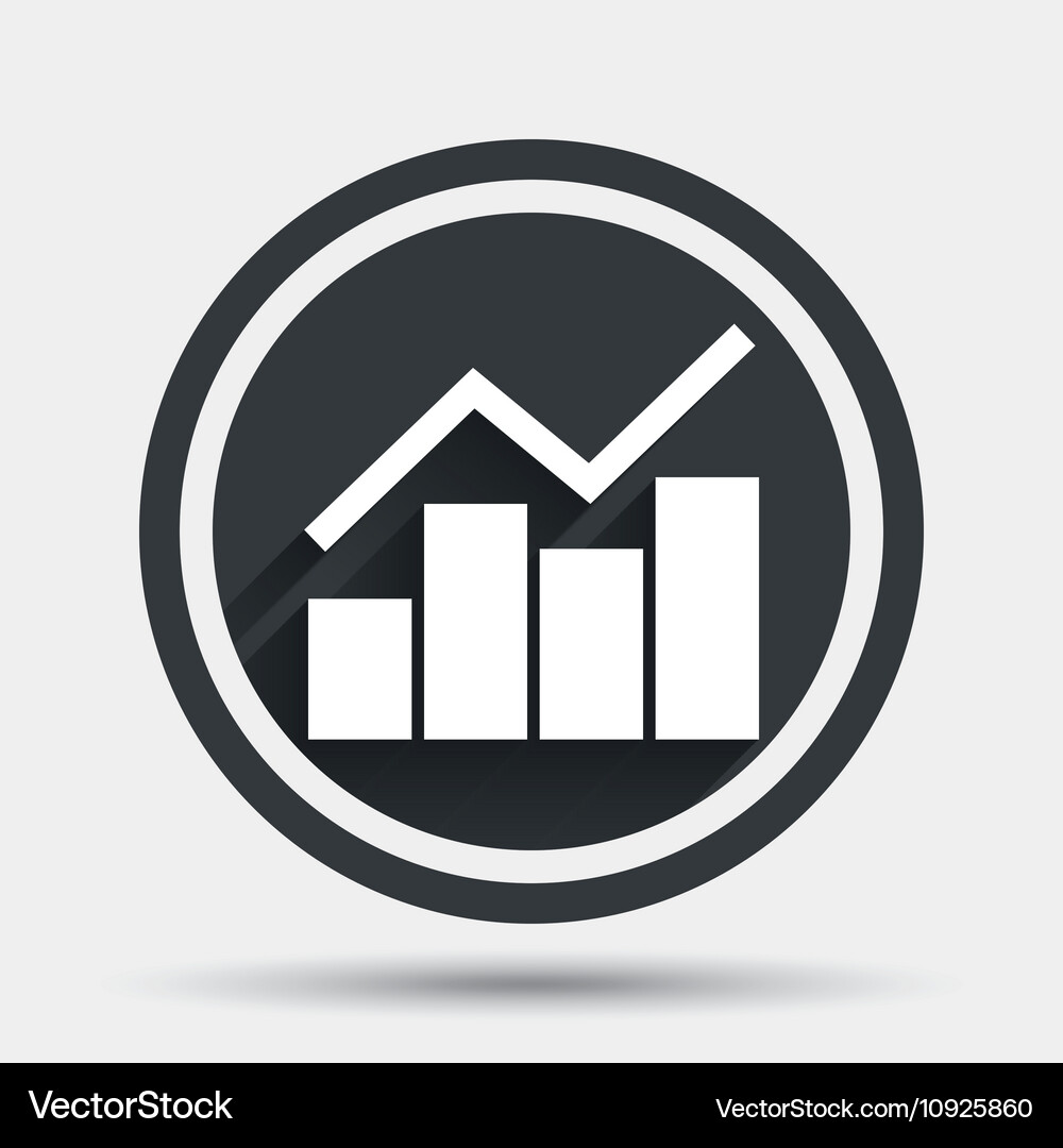 Graph chart sign icon diagram symbol Royalty Free Vector