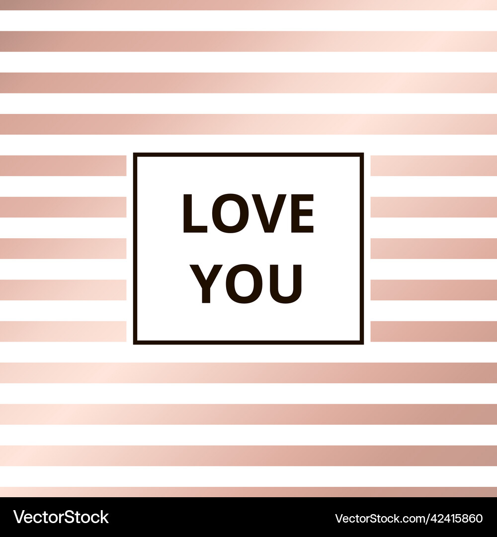 Greeting card rose gold background Royalty Free Vector Image
