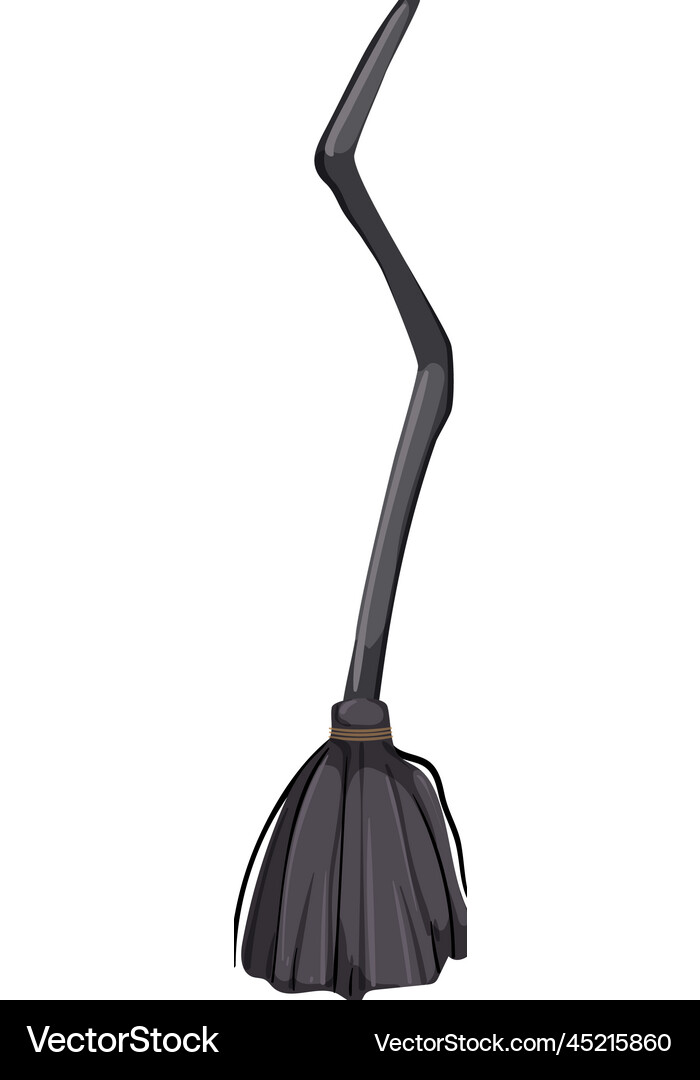 Magic witch broom cartoon Royalty Free Vector Image