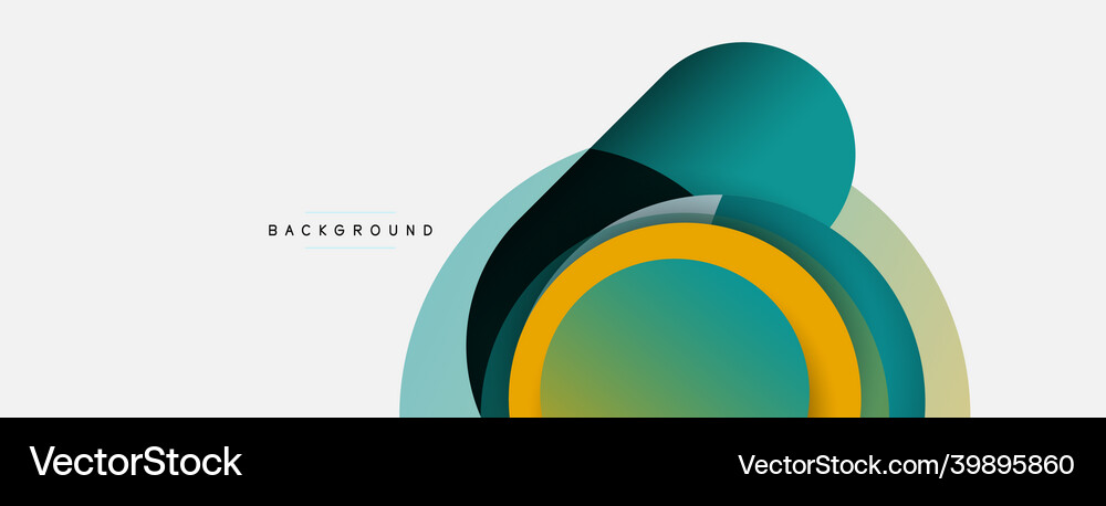 Round shapes circles minimal geometric Royalty Free Vector