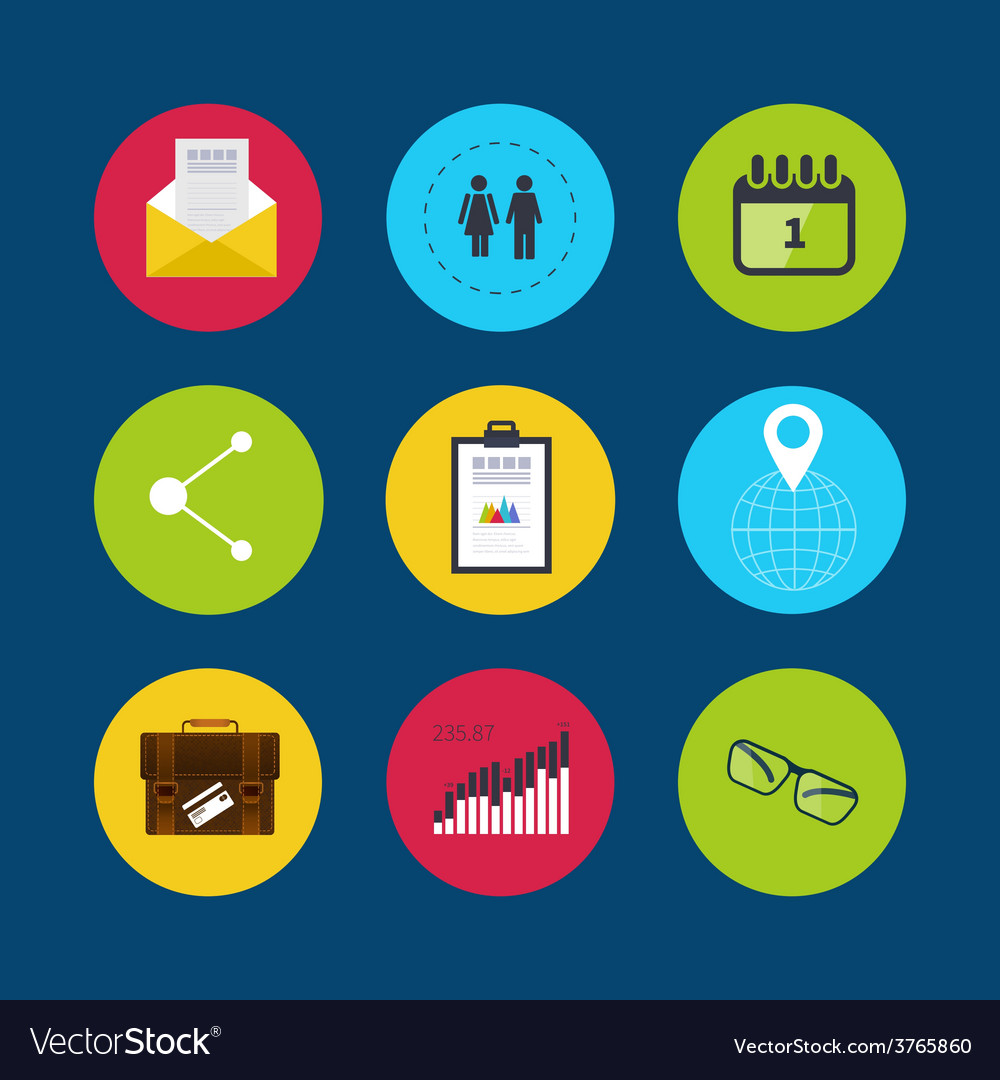 Set of modern flat design concept icons Royalty Free Vector Set of modern flat design concept icons Royalty Free Vector