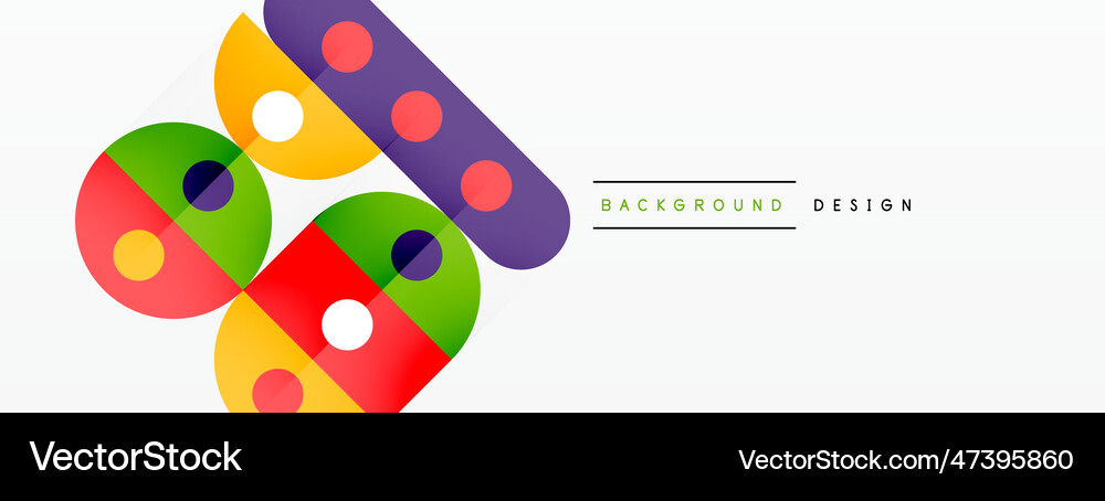 Simple circles and round elements pattern Vector Image