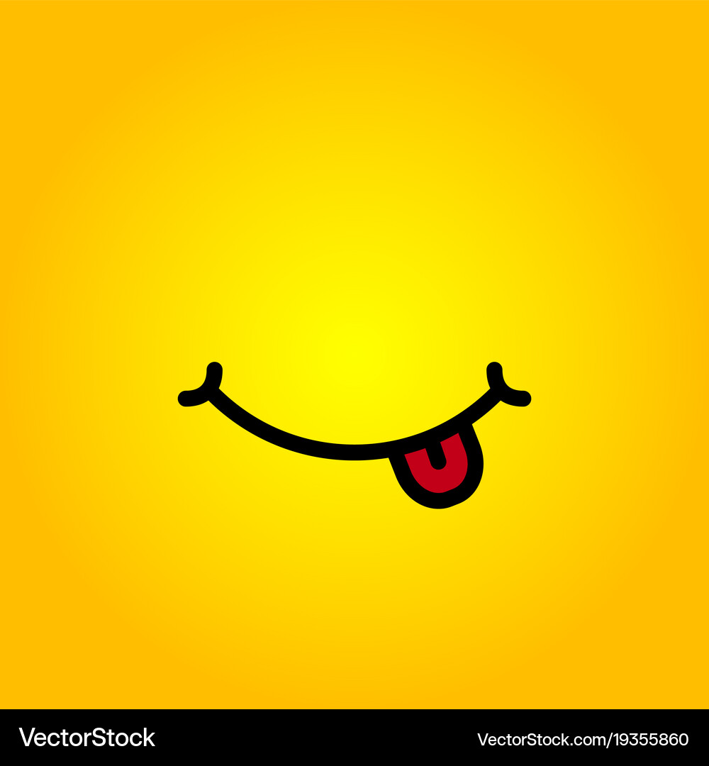 Smiley yellow cartoon Royalty Free Vector Image