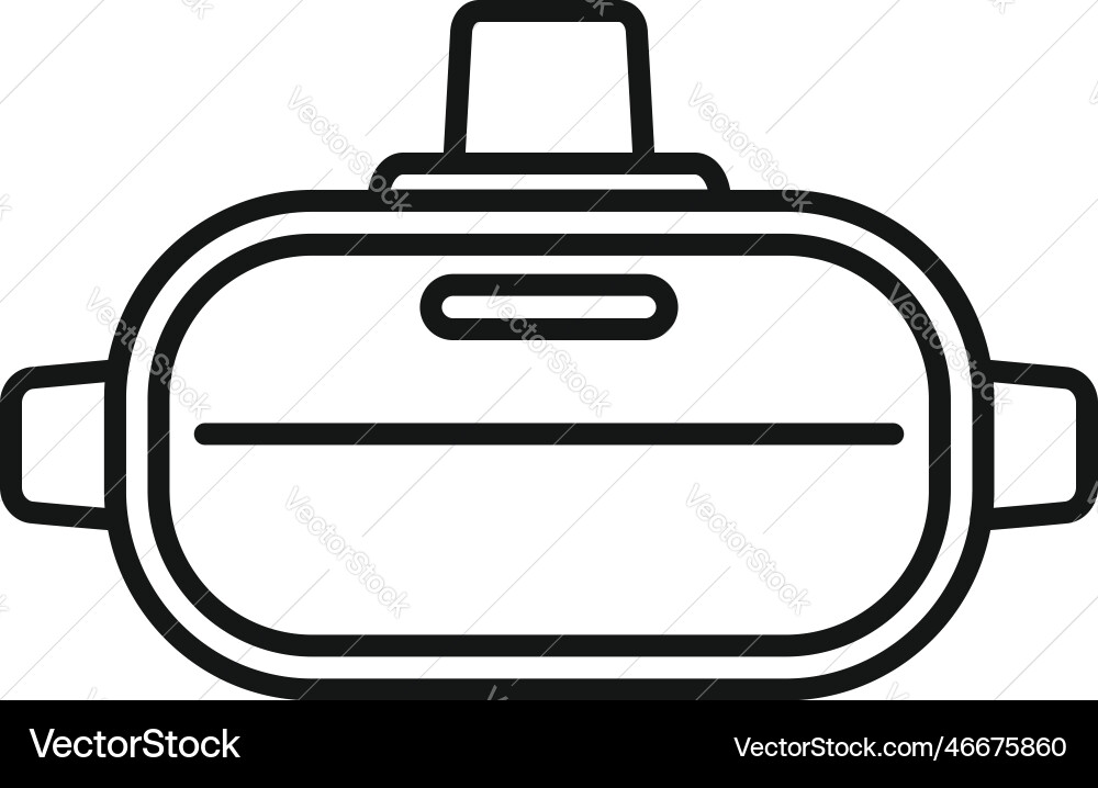 Strong vr glasses icon outline headset Royalty Free Vector