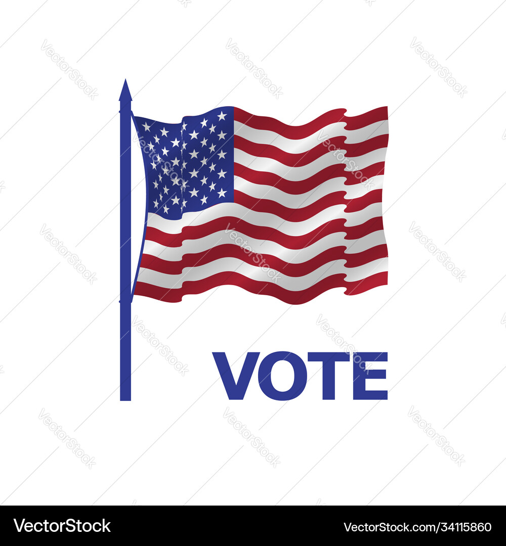 Vote here polling place sign Royalty Free Vector Image