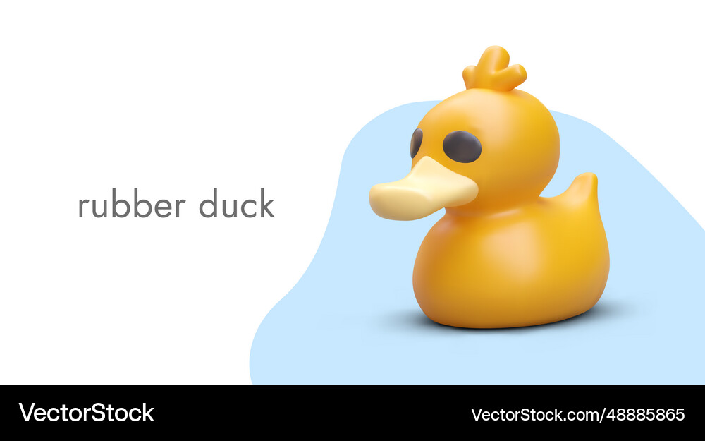 3d rubber duck advertising campaign for store Vector Image
