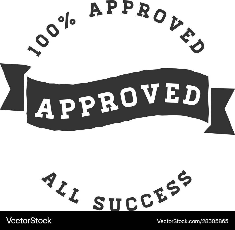 Approved stampcolorful sign Royalty Free Vector Image
