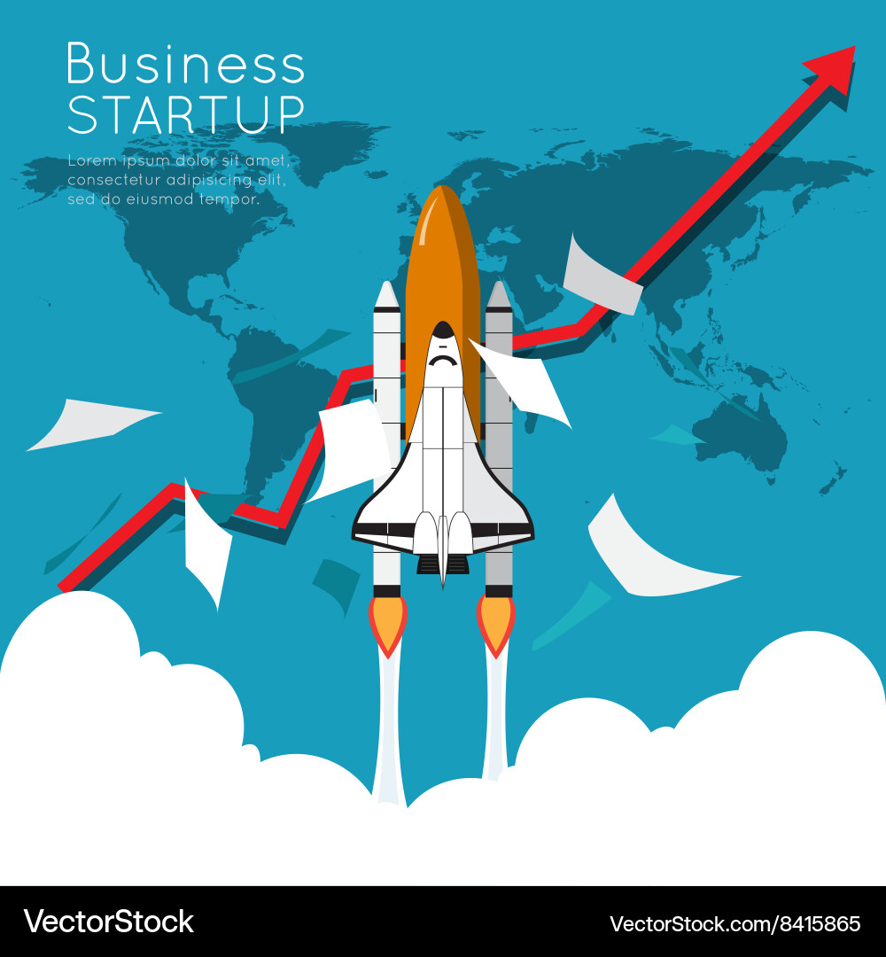 Business growth up for start up Royalty Free Vector Image