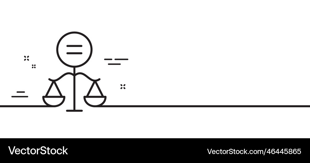 Equality line icon gender ethics sign Royalty Free Vector