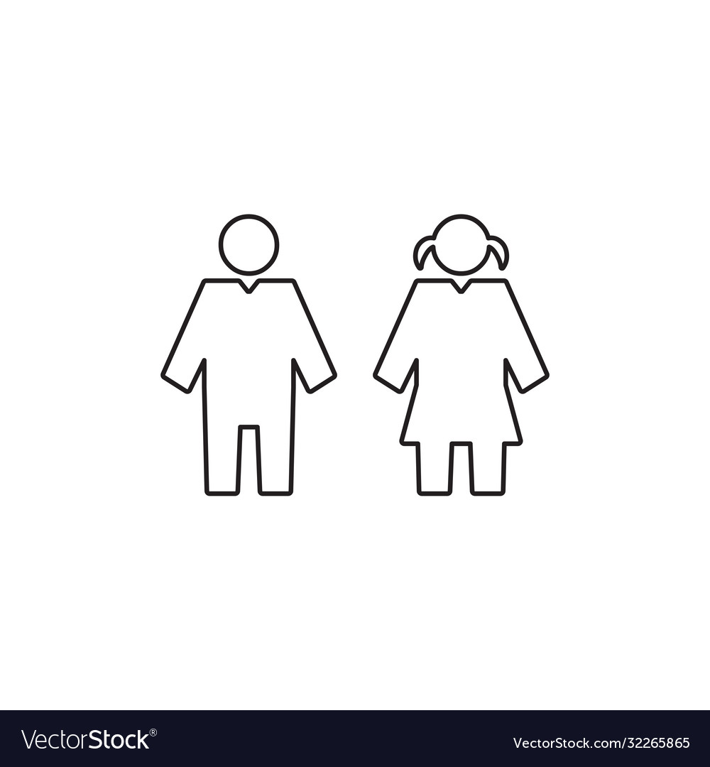 Line icon child Royalty Free Vector Image - VectorStock