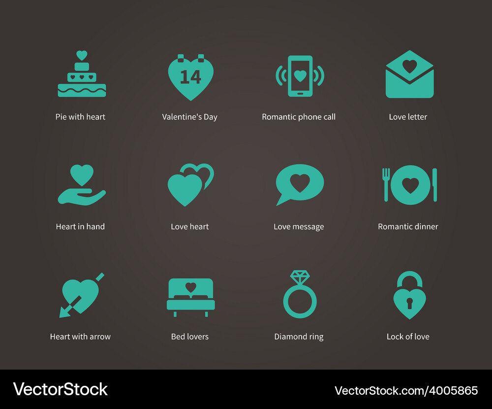 Love and wedding icons Royalty Free Vector Image