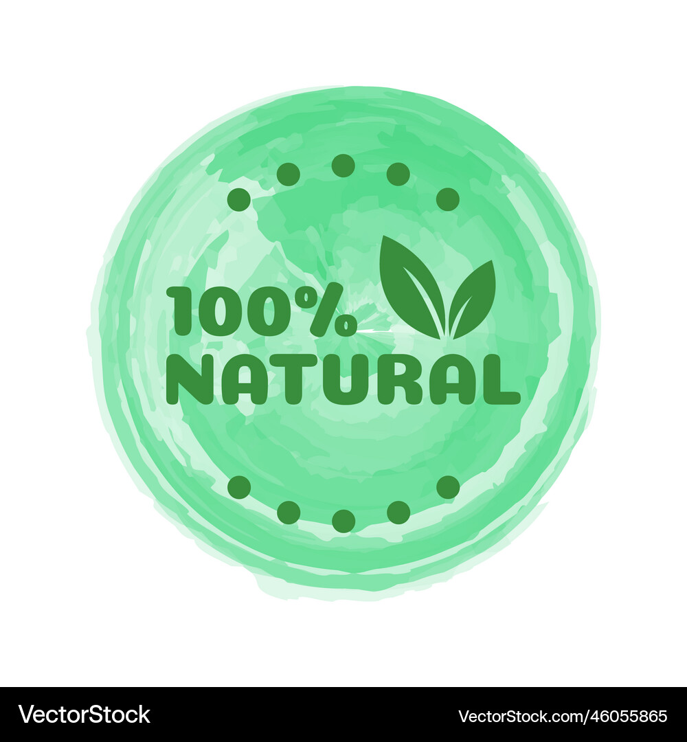 Natural product label made with a sticker Vector Image