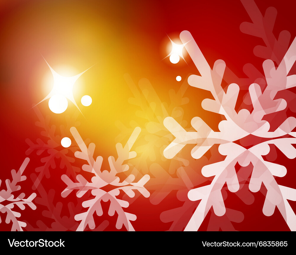 Red christmas snowflakes abstract background Vector Image