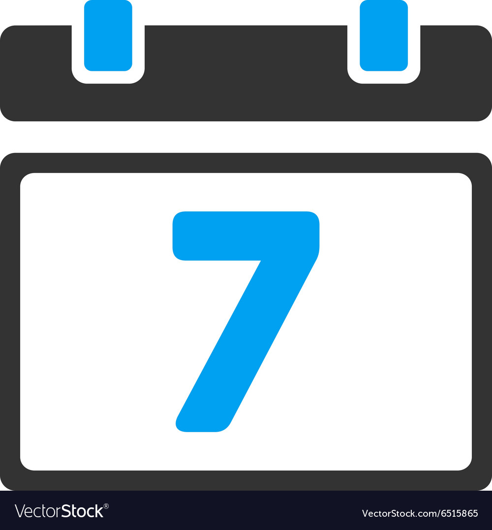 Week flat icon Royalty Free Vector Image - VectorStock