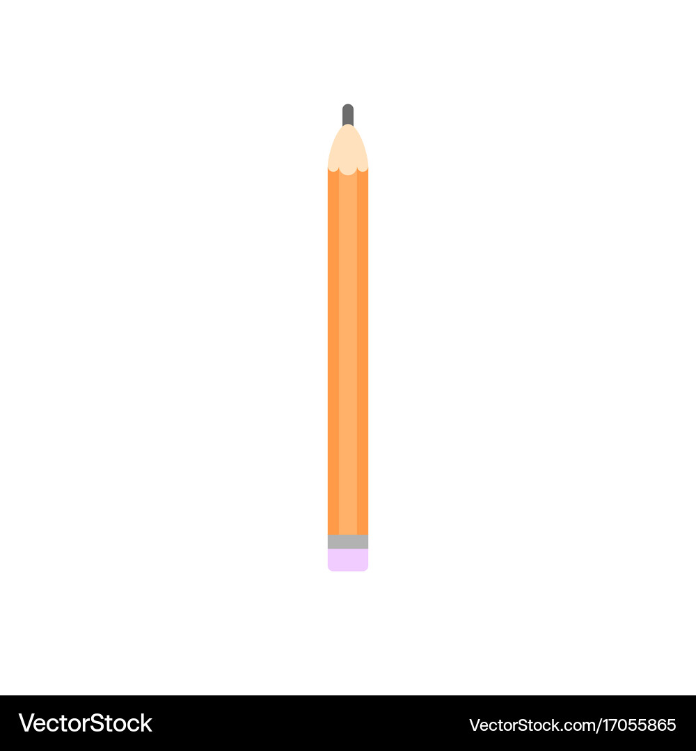 Wooden pencil on a white background Royalty Free Vector