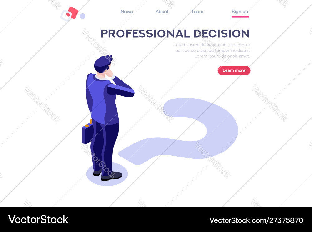 Choose professional decision symbol Royalty Free Vector