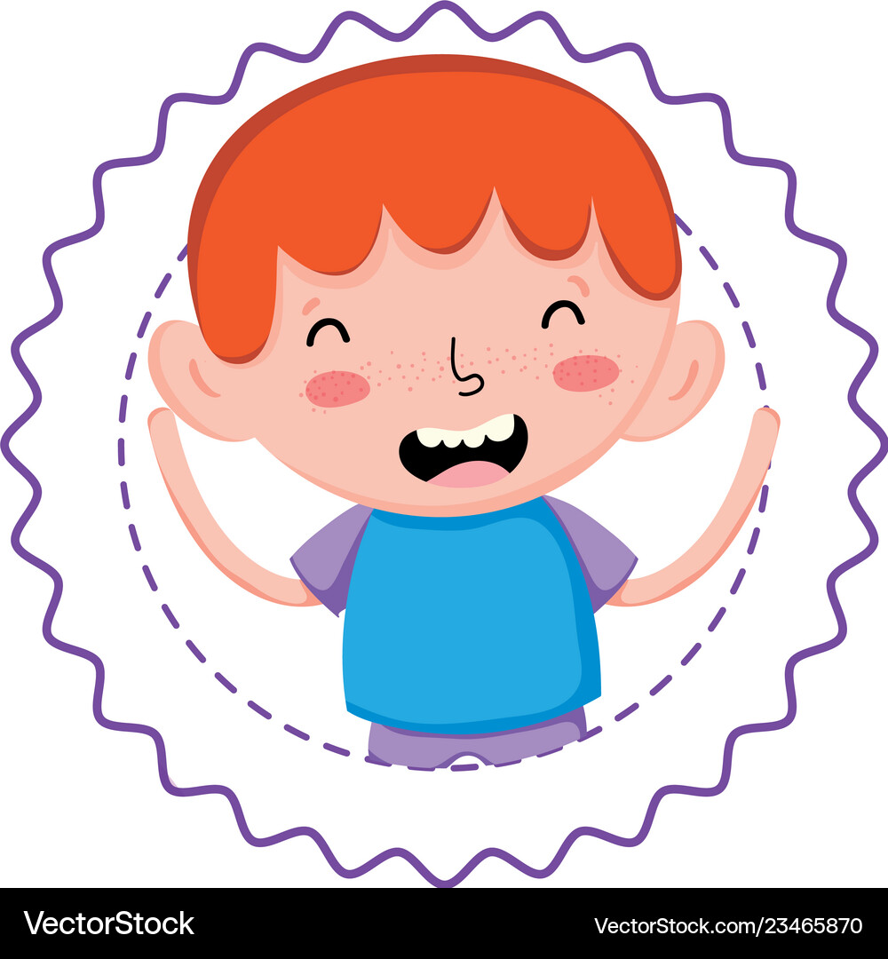 Cute child cartoon Royalty Free Vector Image - VectorStock