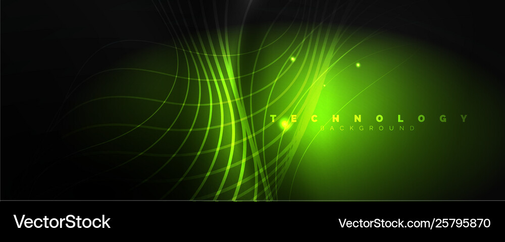 Dark abstract background with bright color neon Vector Image