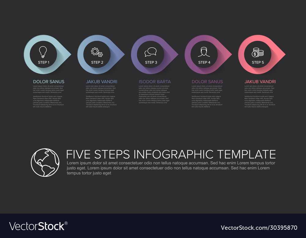 Progress steps template Royalty Free Vector Image