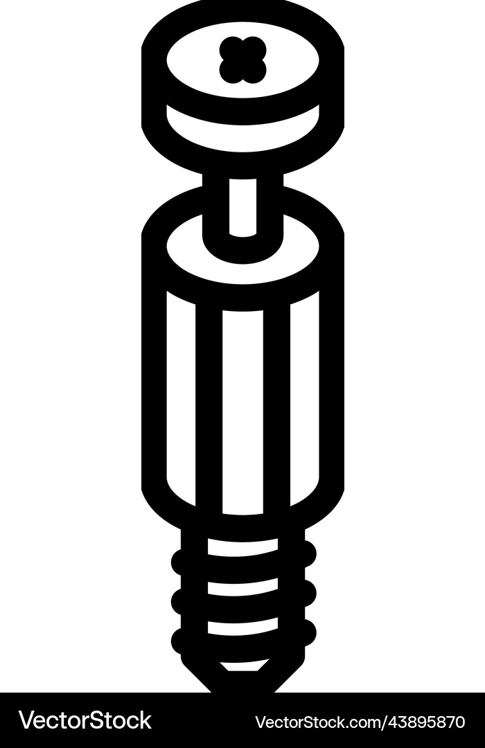 Screw metal assembly line icon Royalty Free Vector Image