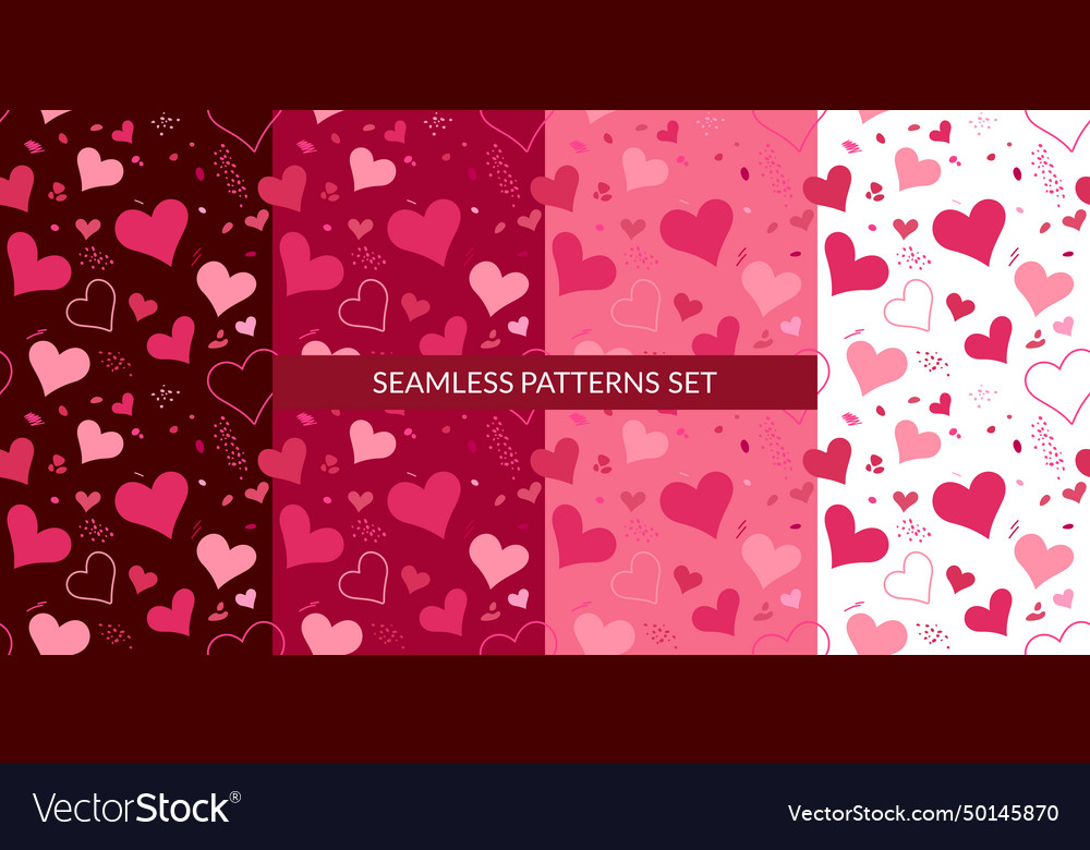 Seamless pattern set background Royalty Free Vector Image