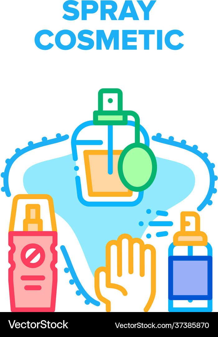 Spray cosmetic concept color Royalty Free Vector Image