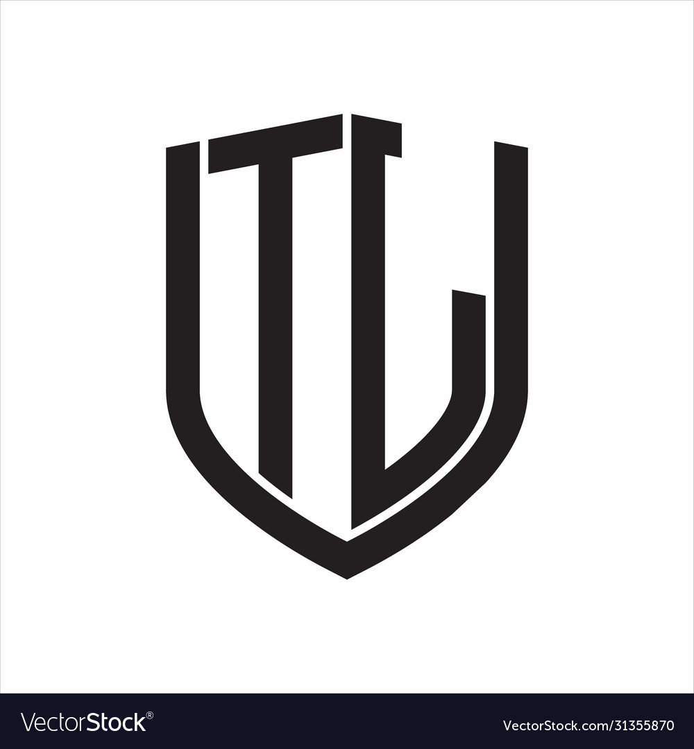 Tl logo monogram with emblem shield design Vector Image Tl logo monogram with emblem shield design Vector Image