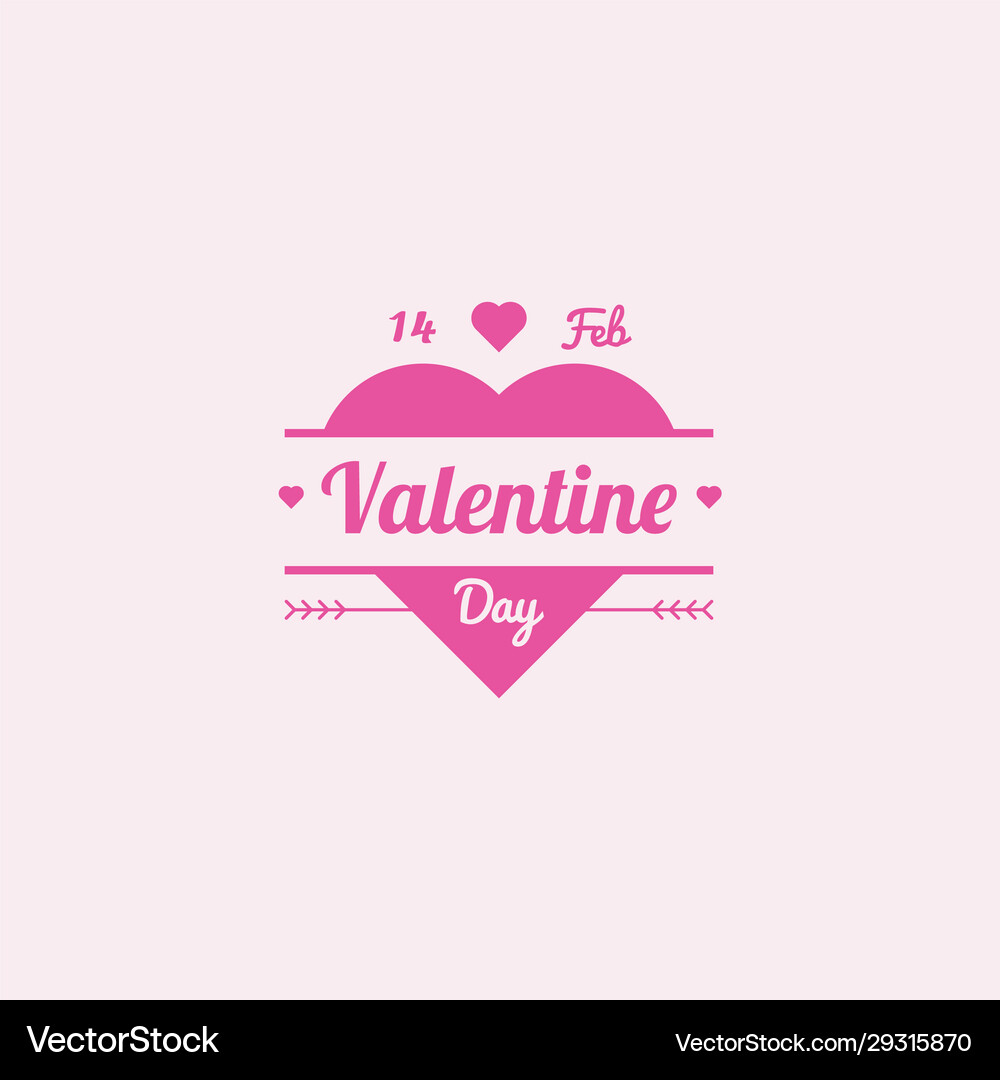 Valentine Logo Happy Valentine's Day Pink Cute Logo Design HD PNG