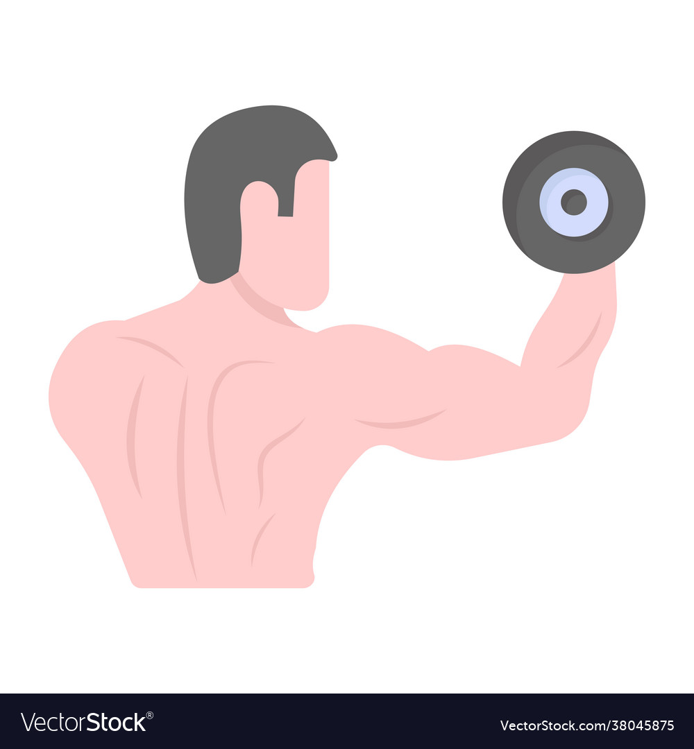 Bicep workout Royalty Free Vector Image - VectorStock