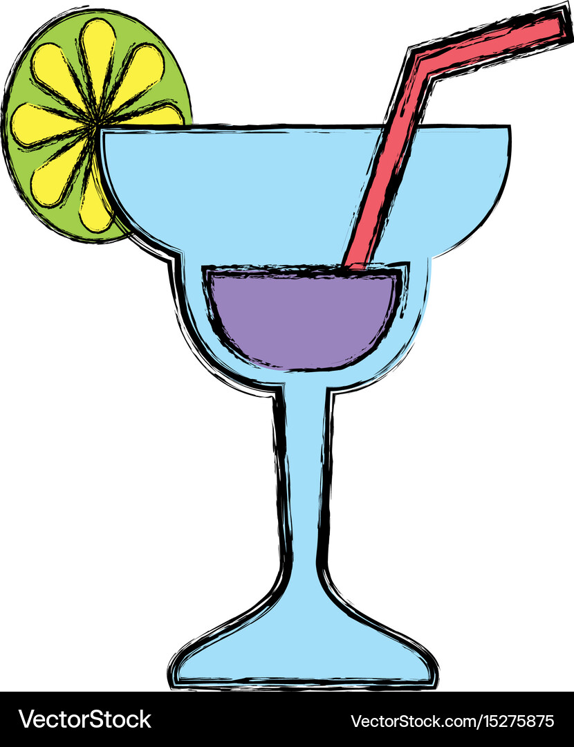 Cocktail glass symbol Royalty Free Vector Image