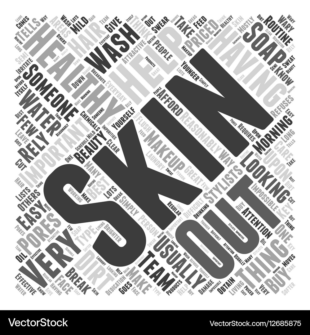 Healthy skin Word Cloud Concept Royalty Free Vector Image