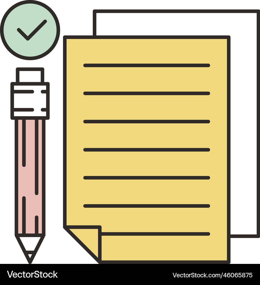 Insurance document icon or business policy Vector Image