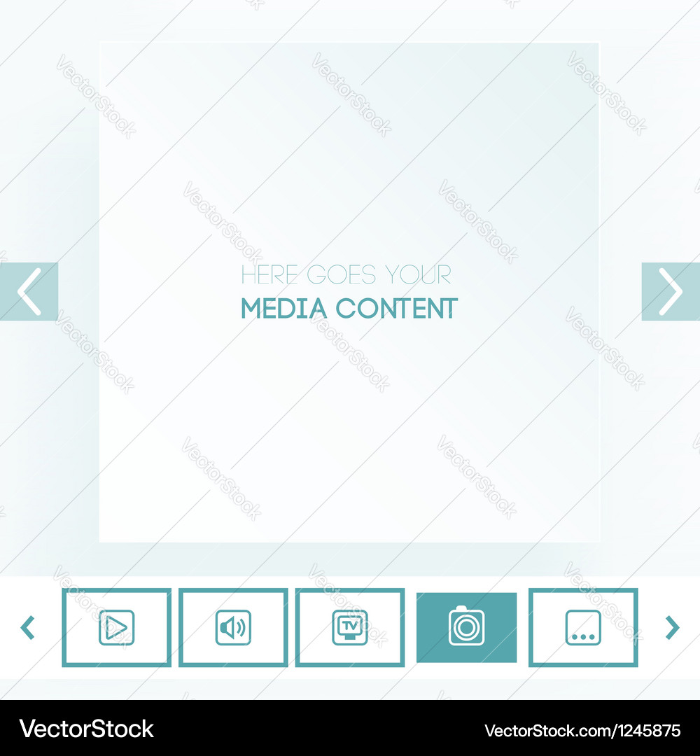 Template for placement of media content Royalty Free Vector