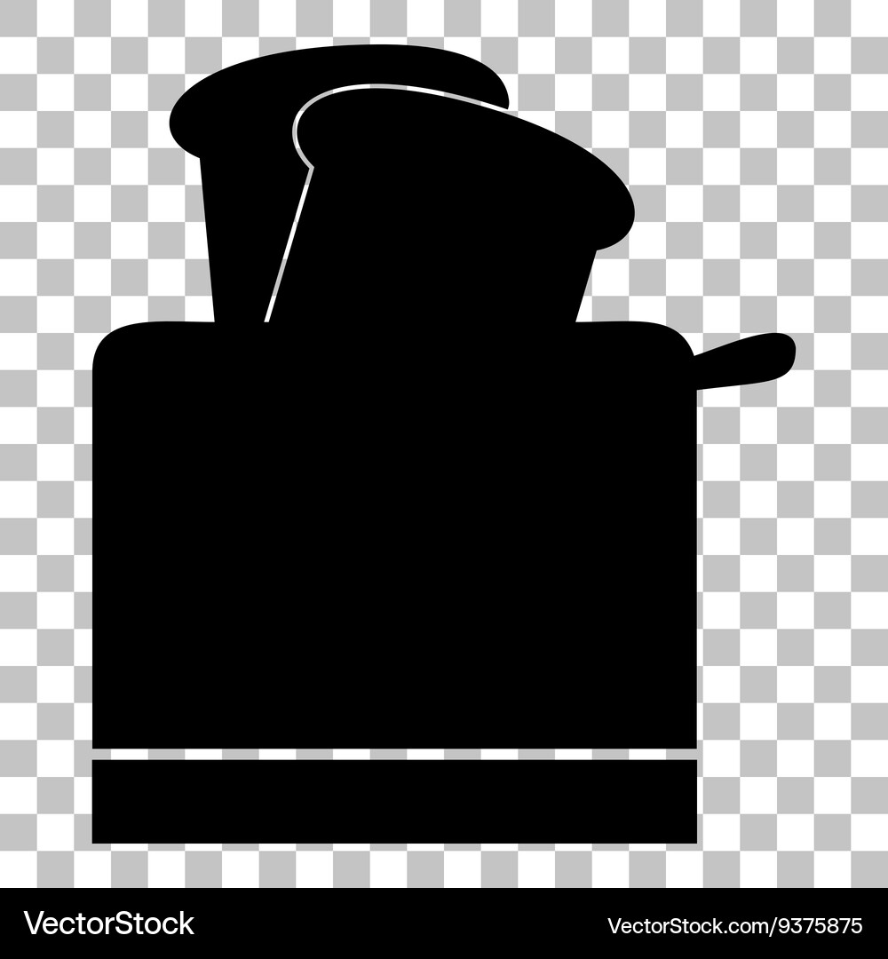 Toaster simple sign flat style black icon Vector Image