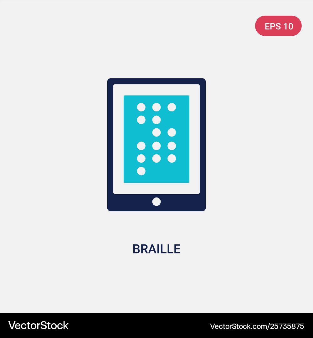 Two color braille icon from communication concept Vector Image