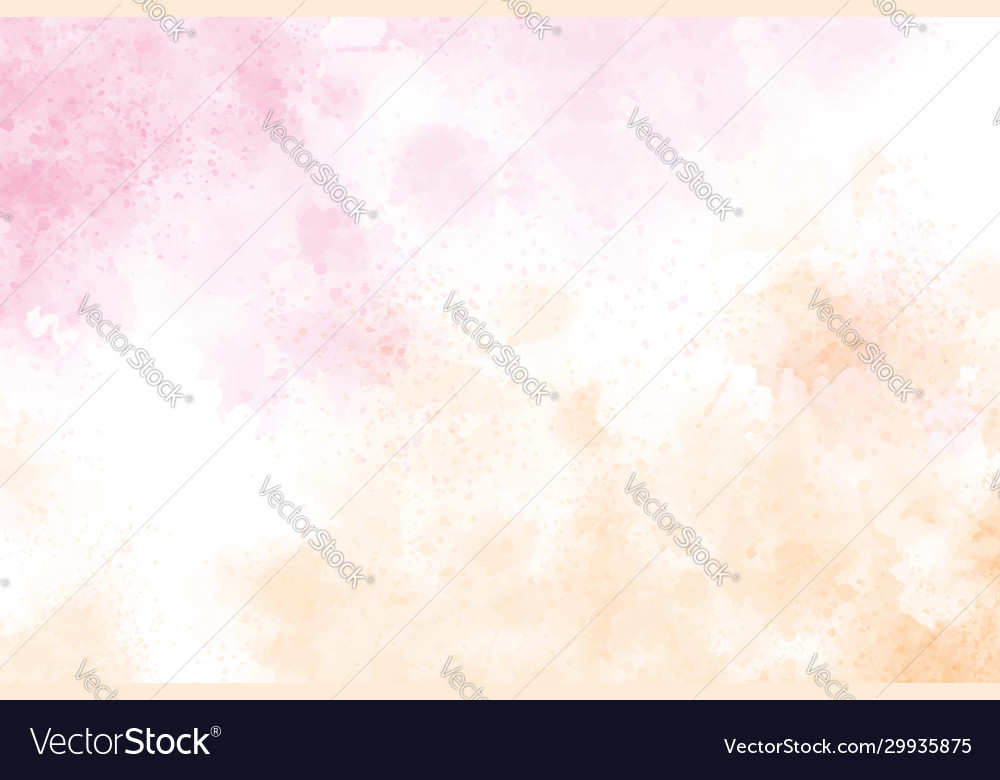 Watercolor splash pink and gold background Vector Image