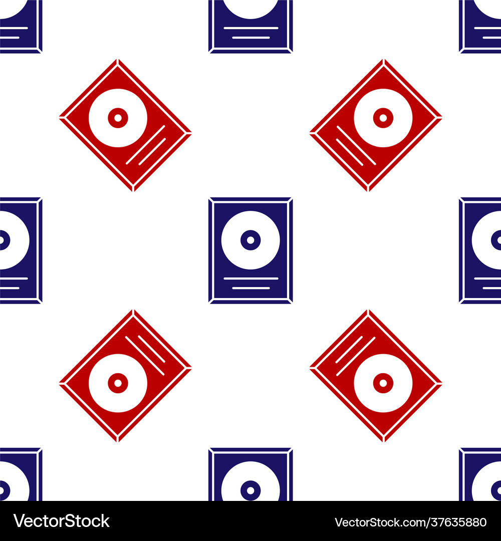 Blue and red cd disk award in frame icon isolated Vector Image