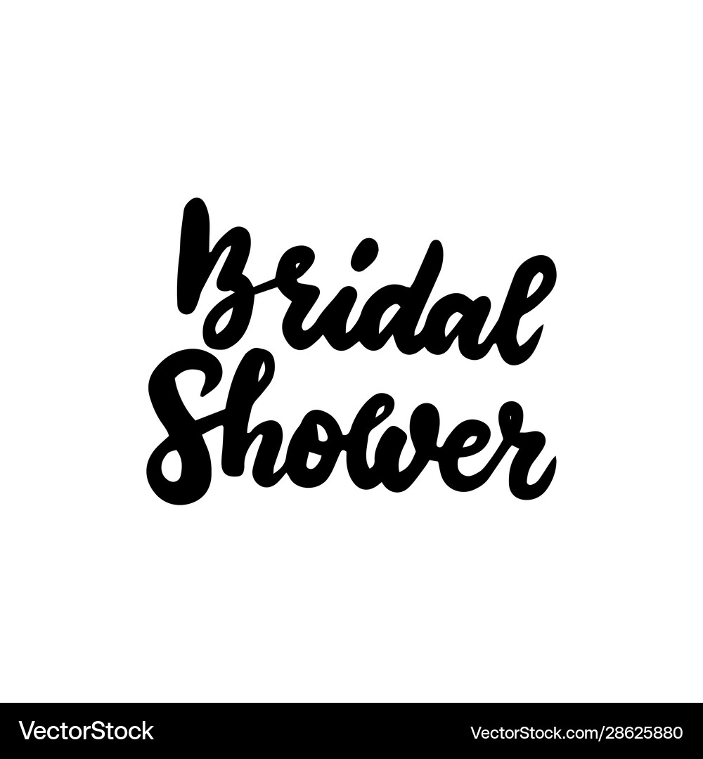 Bridal shower handwritten lettering Royalty Free Vector