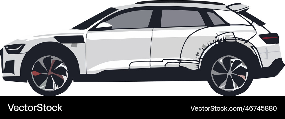 Fast sports car hatchback Royalty Free Vector Image