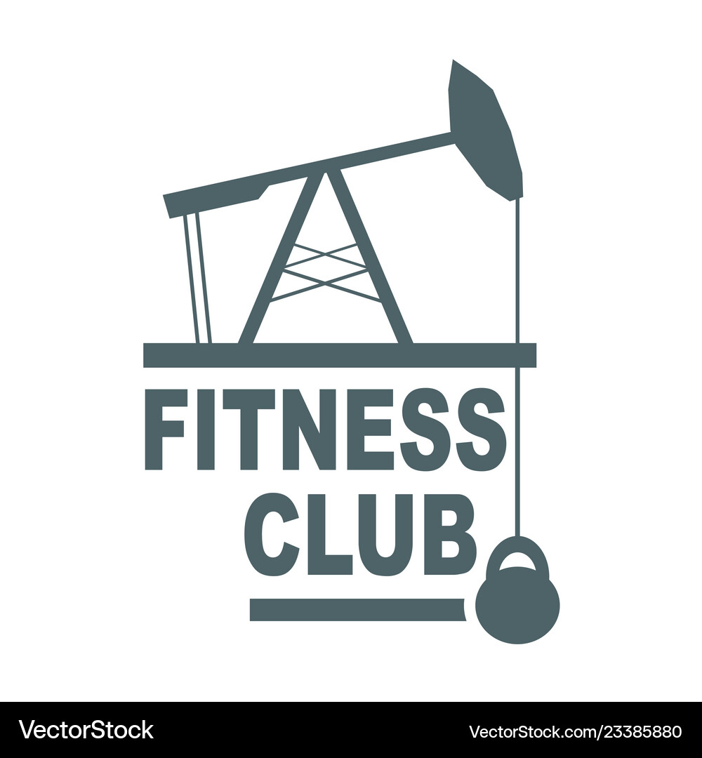 Fitness club text Royalty Free Vector Image - VectorStock