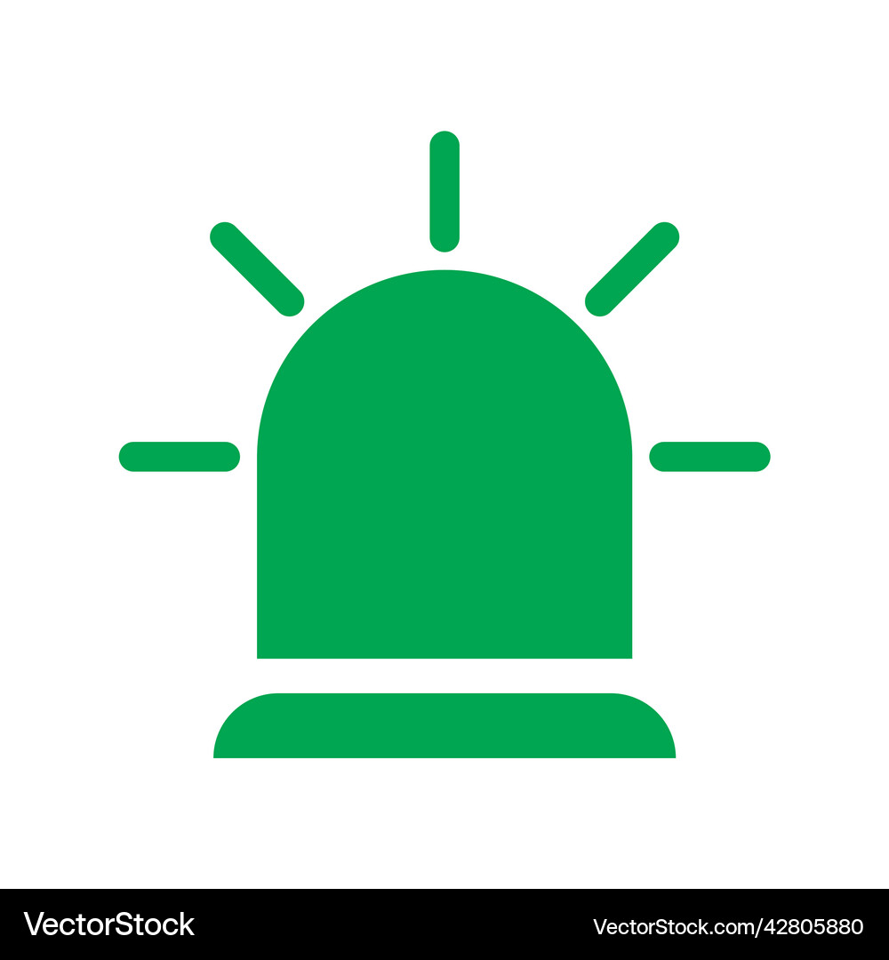 Green siren icon or logo Royalty Free Vector Image