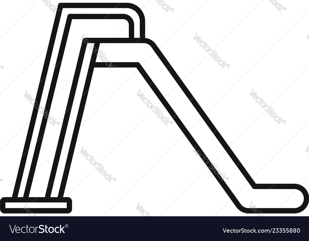 Kid Slide Icon Outline Style Royalty Free Vector Image