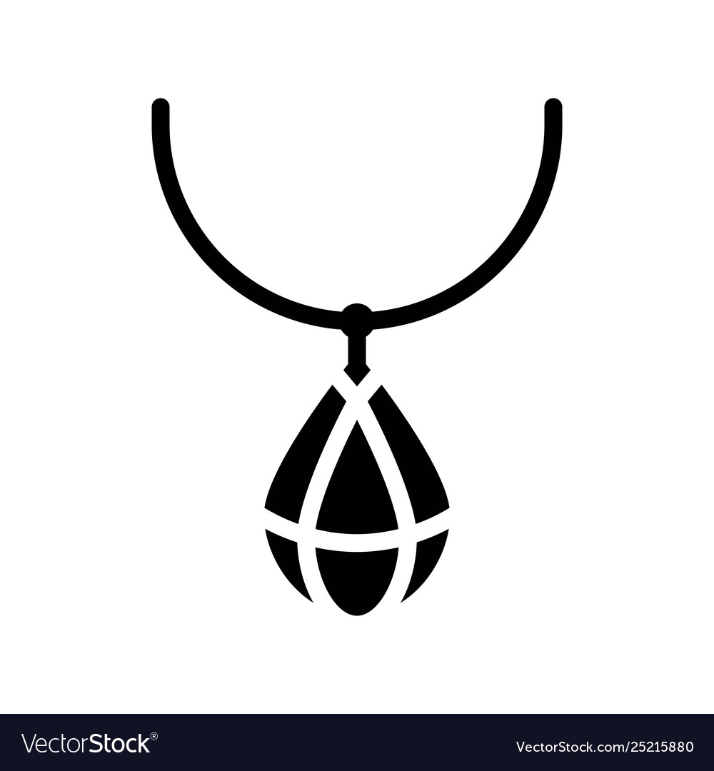 Necklace isolated solid style icon Royalty Free Vector Image