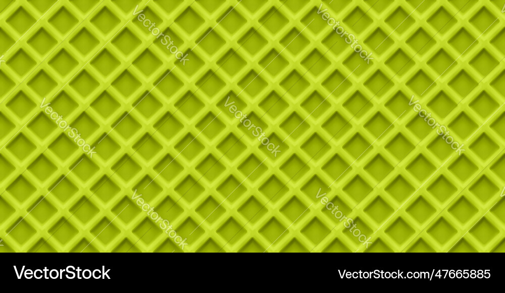 A realistic green color waffle back seamless Vector Image
