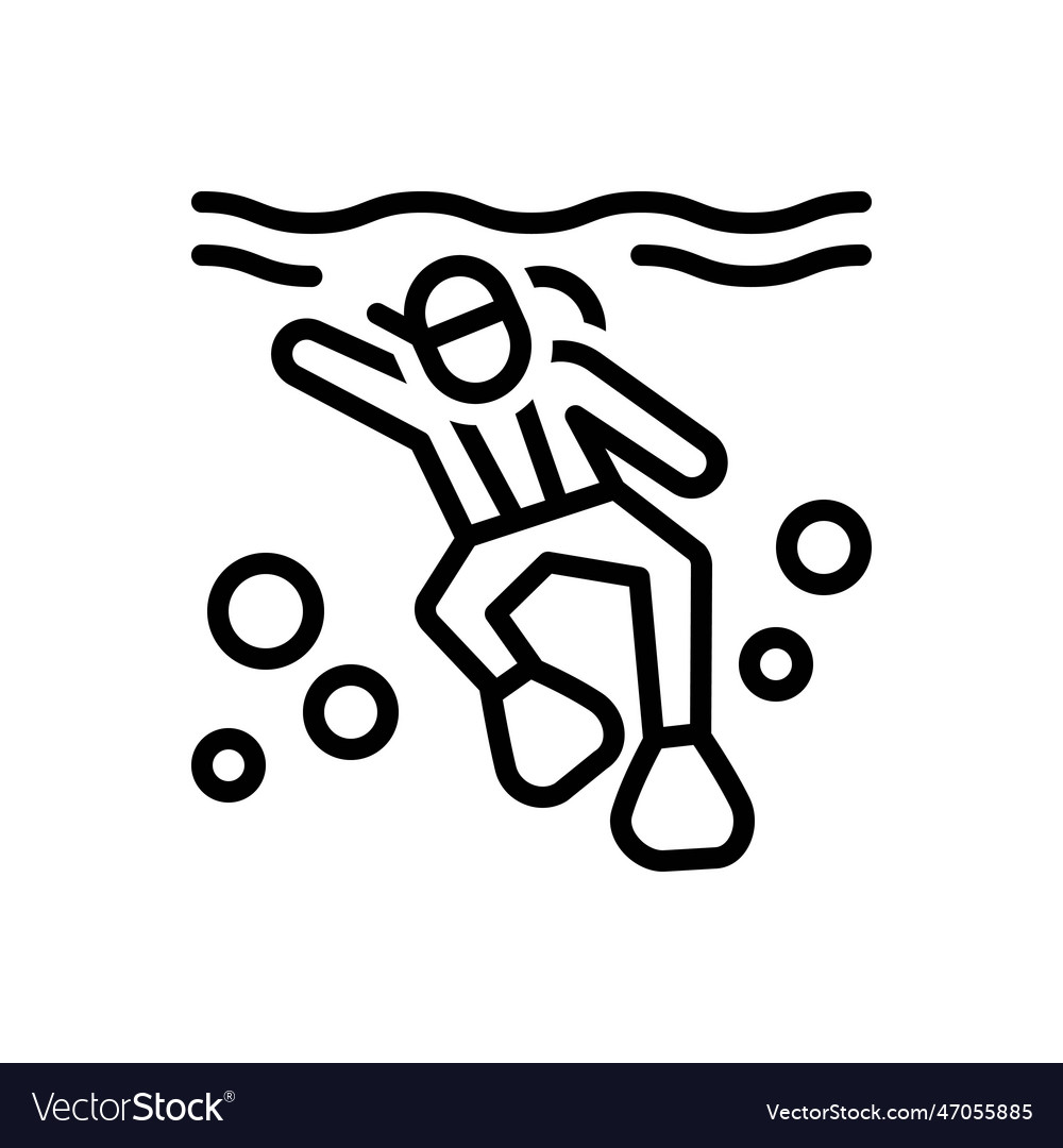 Diving Royalty Free Vector Image - VectorStock